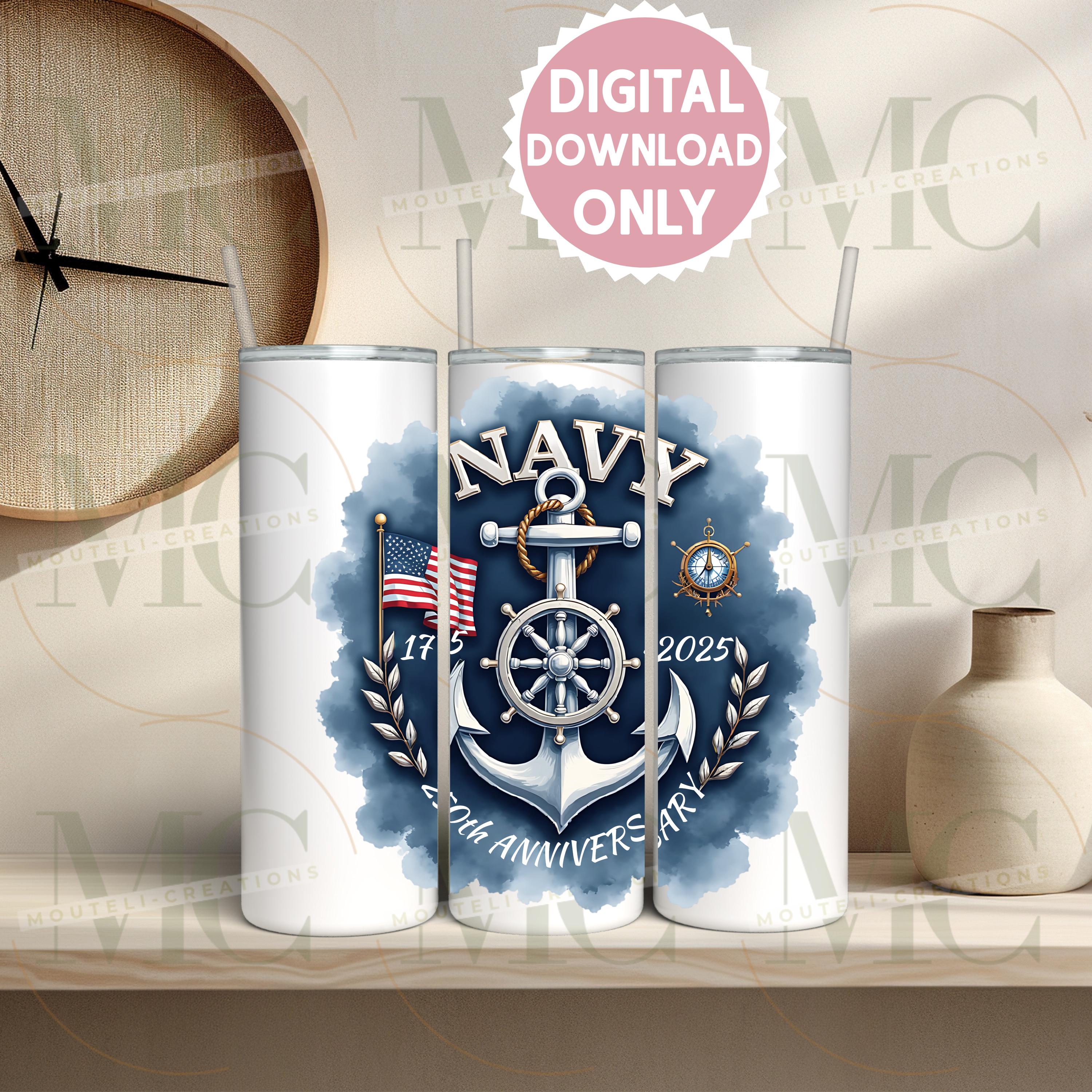 Navy 1775–2025 Anniversary PNG/250 Years Navy Celebration Clipart ...