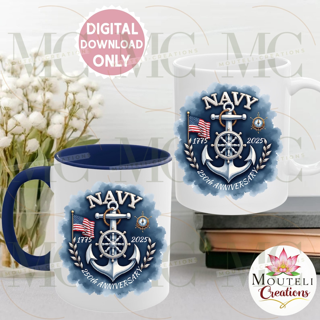 Navy 1775–2025 Anniversary PNG/250 Years Navy Celebration Clipart ...