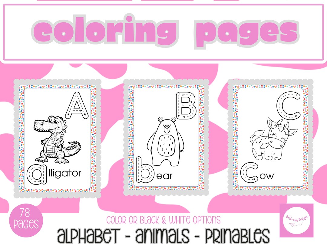 Alphabet Coloring Pages Alphabet Animals Trace the Letter 78 Coloring ...