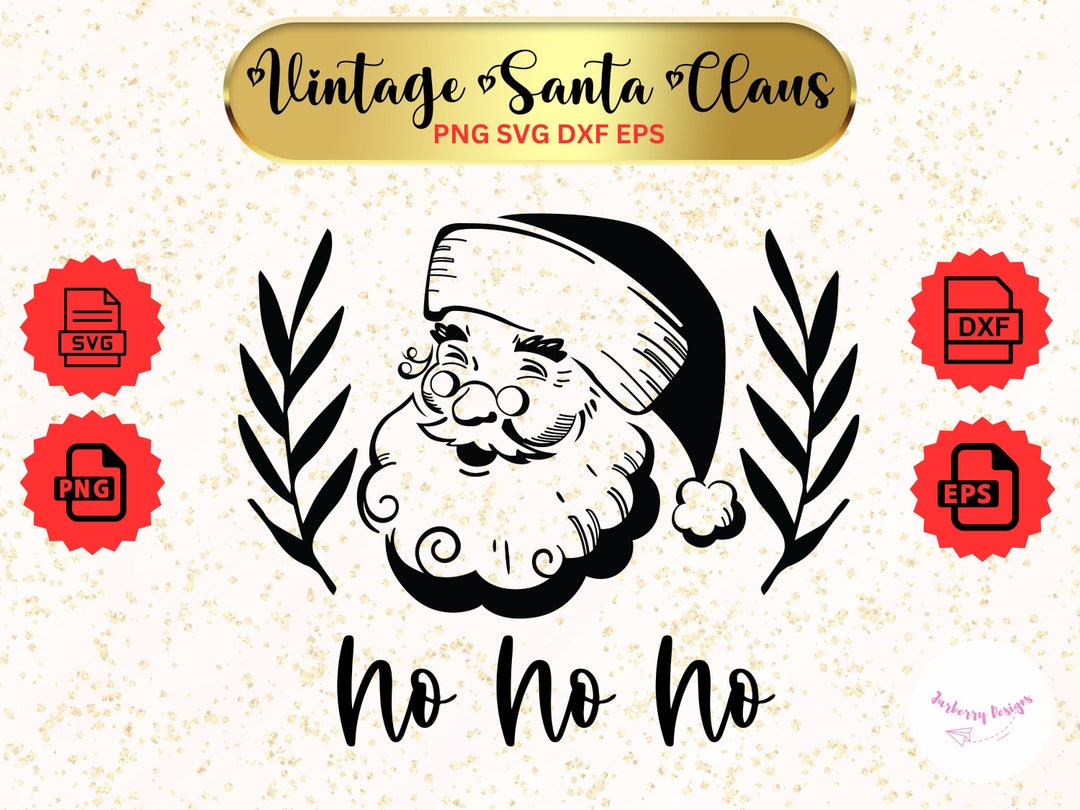 Retro Christmas Vintage SVG PNG Christmas PNG Vintage Santa Claus ...