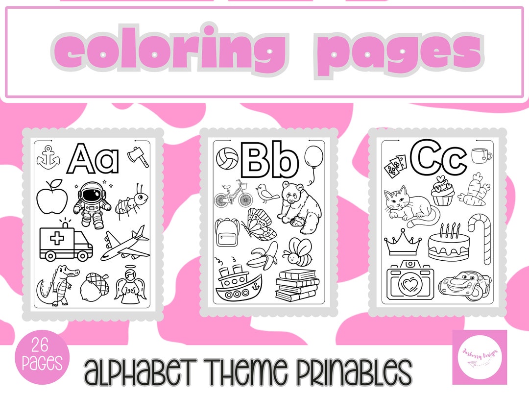 Alphabet Coloring Pages for Kids Preschool Coloring Book Childrens ...
