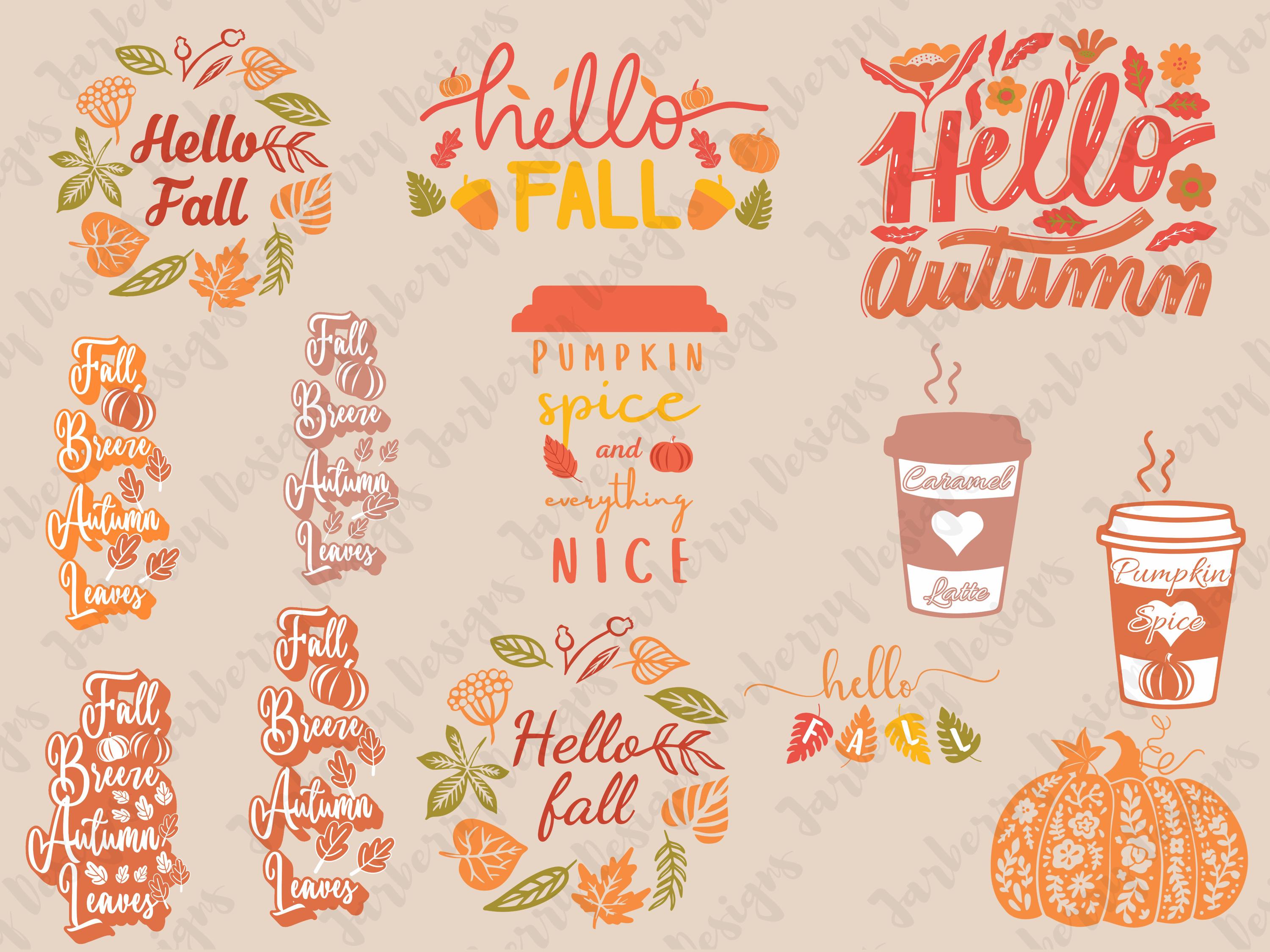 Autumn SVG Bundle Fall Svg Bundle Thanksgiving Svg Fall Designs Autumn ...