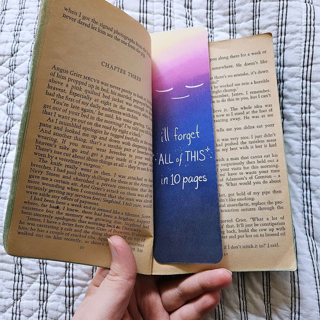 I'll Forget All This | Laminated Bookmark | for Book-lovers, Readers ...