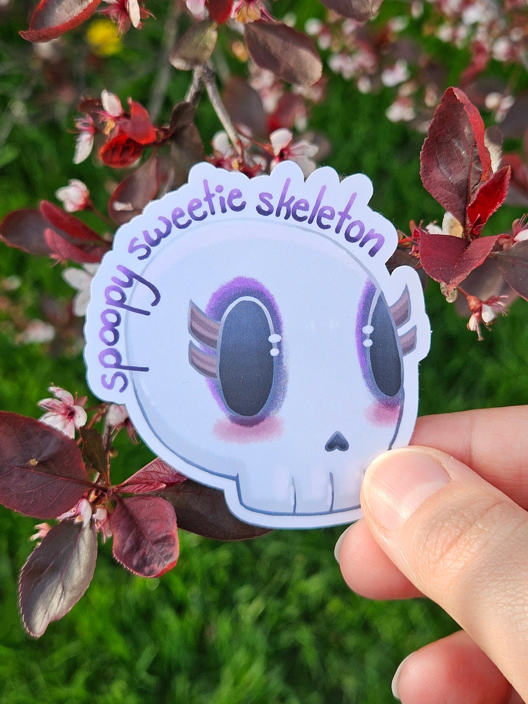 Spoopy Sweetie Skeleton Waterproof Vinyl Sticker for Your Water Bottle ...