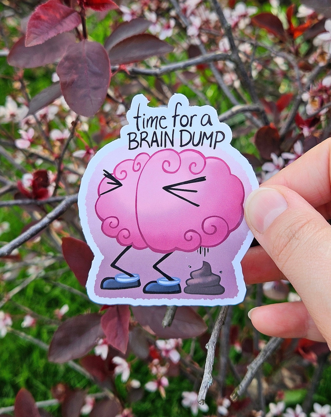 Brain Dump Waterproof Vinyl Sticker: Laptop, Water Bottle, Journal - Etsy