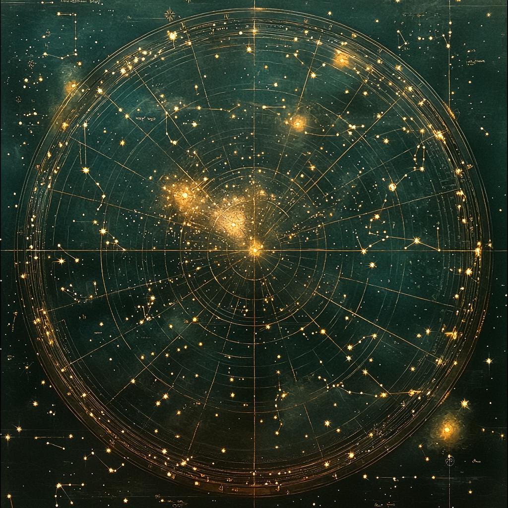 Celestial Old Maps Textures Digital Paper, Zodiac Map Junk Journal ...