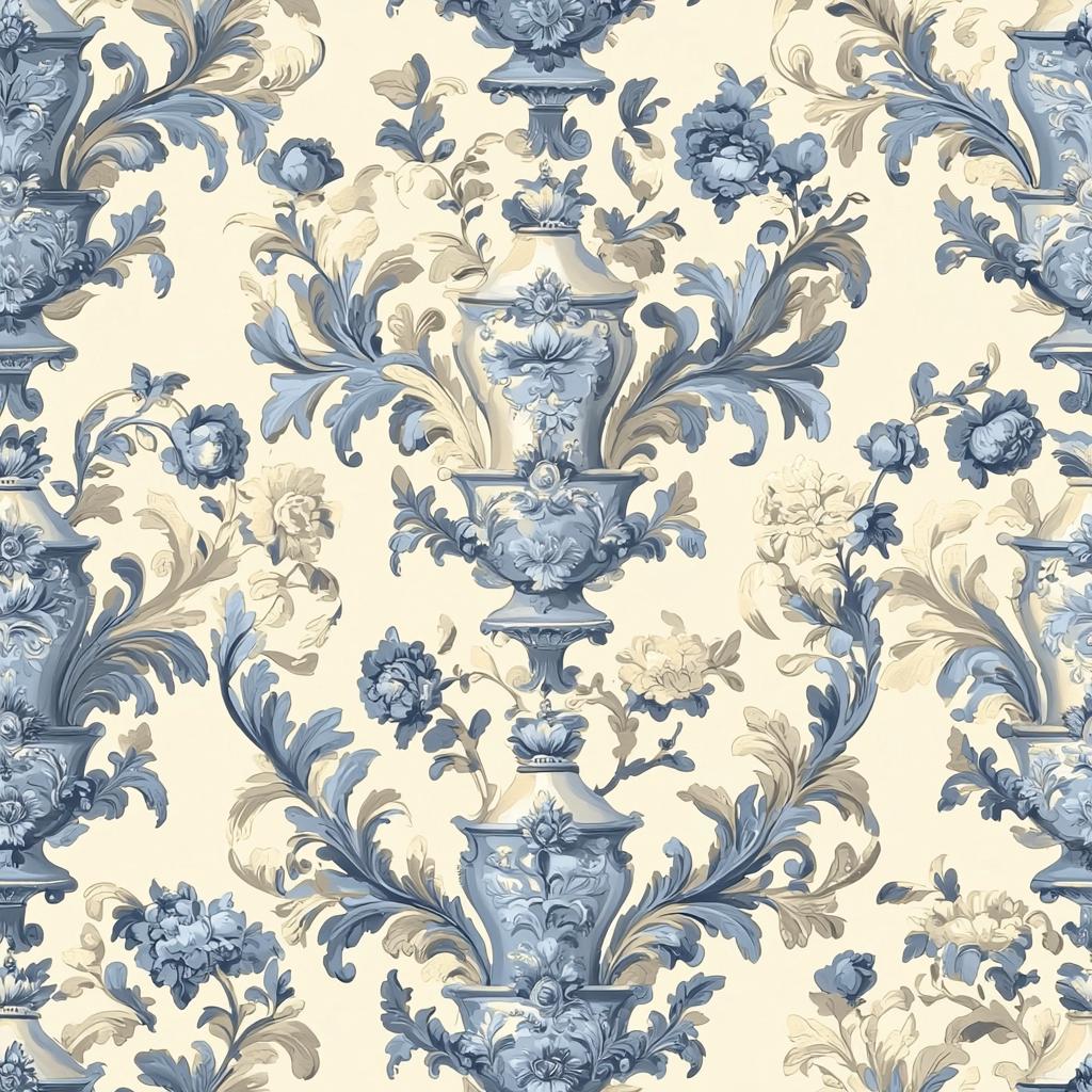 Rococo Palace Wallpaper Digital Paper, Rococo Patterns, Instant ...