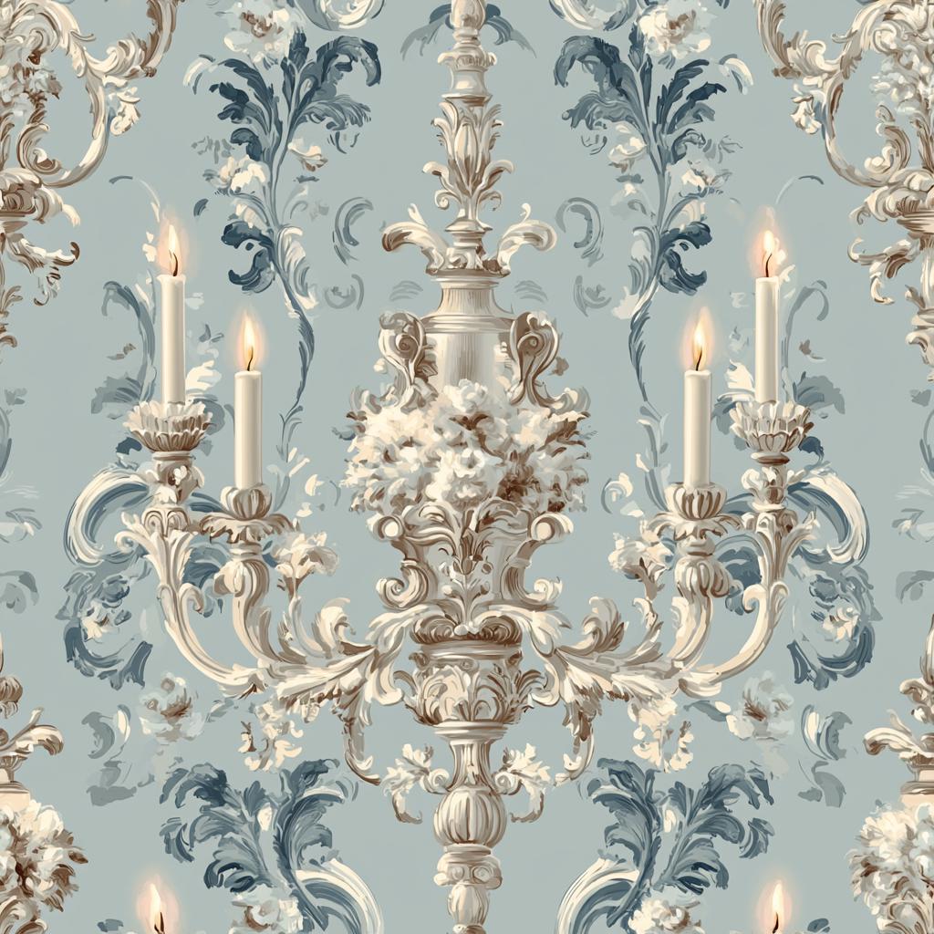 Rococo Palace Wallpaper Digital Paper, Rococo Patterns, Instant ...