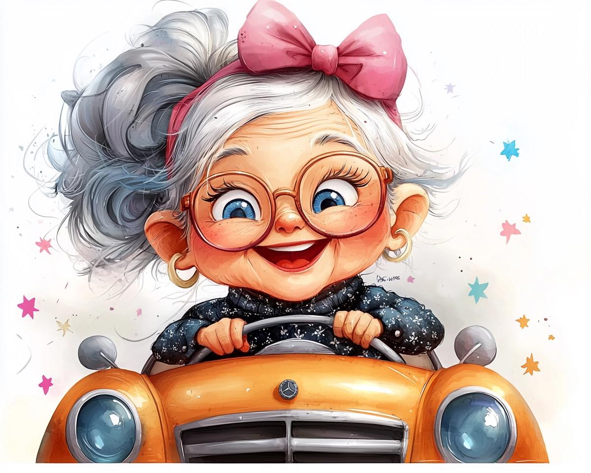 68 Funny Old Ladies Clipart, People Clipart, Grandma Driver Clipart ...