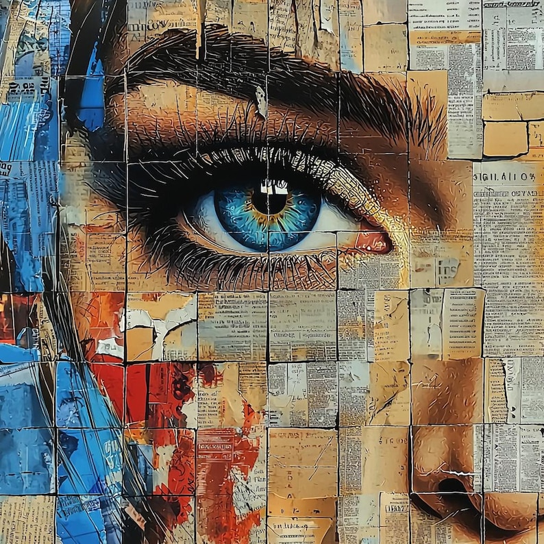 Pop Art Collage Paper, Retro Vintage Collage, Magazines Ephemera ...