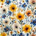 Seamless Watercolor Wildflowers Digital Paper, Spring Floral Seamless ...