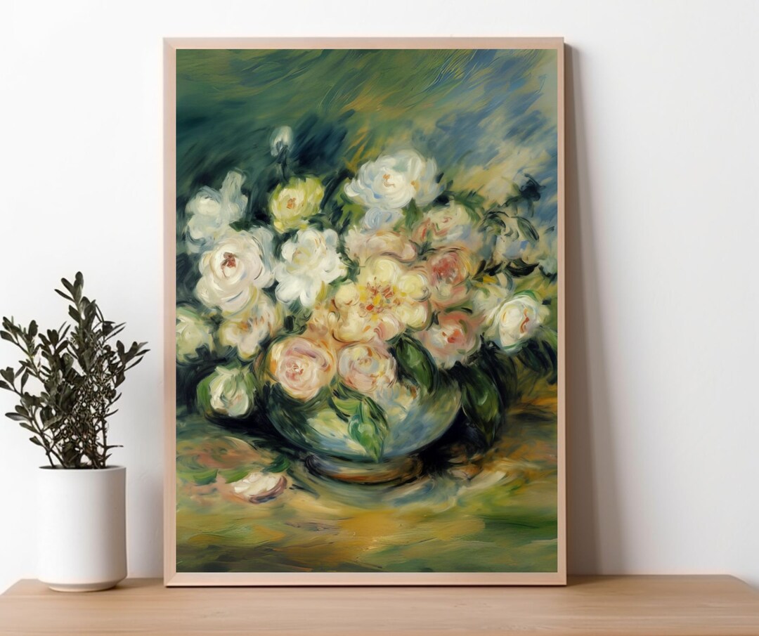 Claude Monet Christmas Roses Impressionist Painting Floral Print ...