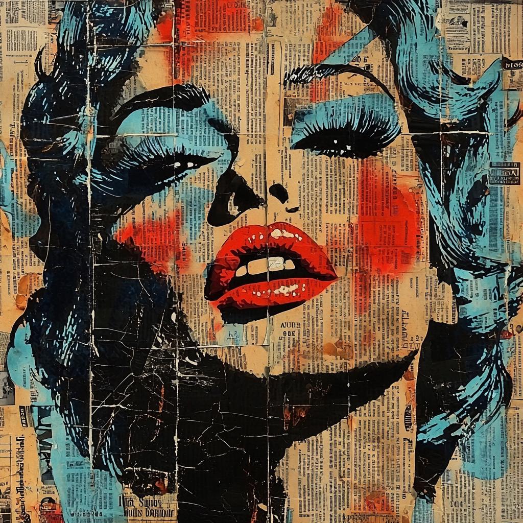 Pop Art Collage Paper, Retro Vintage Collage, Magazines Ephemera ...