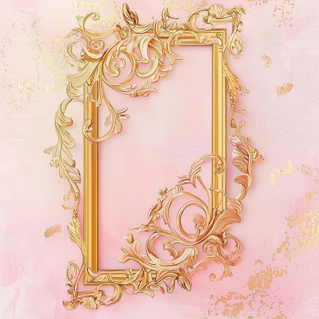 71 Gilded Pink Book Covers, Printable, Decorative, Gilded, Book Covers ...
