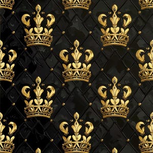 Queen of Hearts Digital Paper, Royal Heart Patterns With Harlequin ...