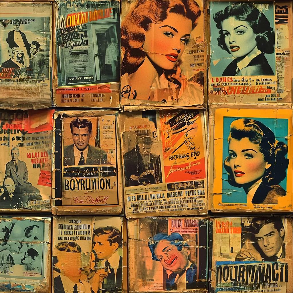 Pop Art Collage Paper, Retro Vintage Collage, Magazines Ephemera ...