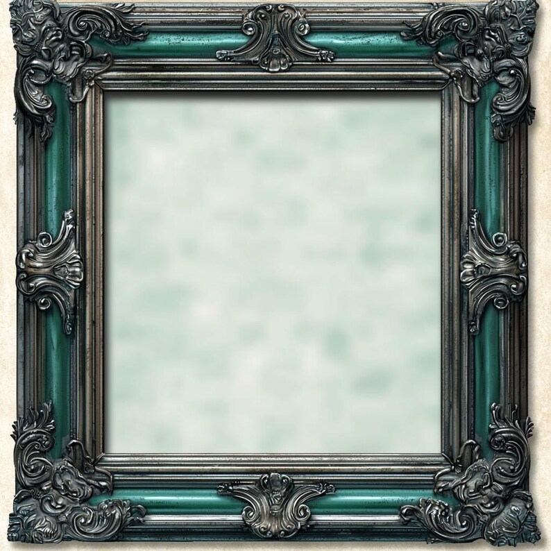 Patina Frames Clipart, Rococo and Baroque Vintage Clip Art Graphics for Altered Art or Junk ...