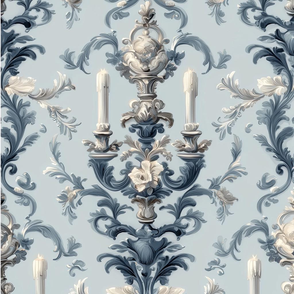 Rococo Palace Wallpaper Digital Paper, Rococo Patterns, Instant ...