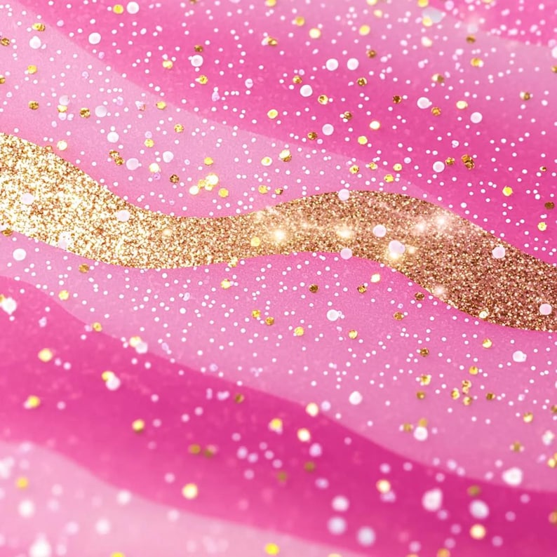 72 Pink Glam Edge Backgrounds - Digital Paper With Metallic Textures ...