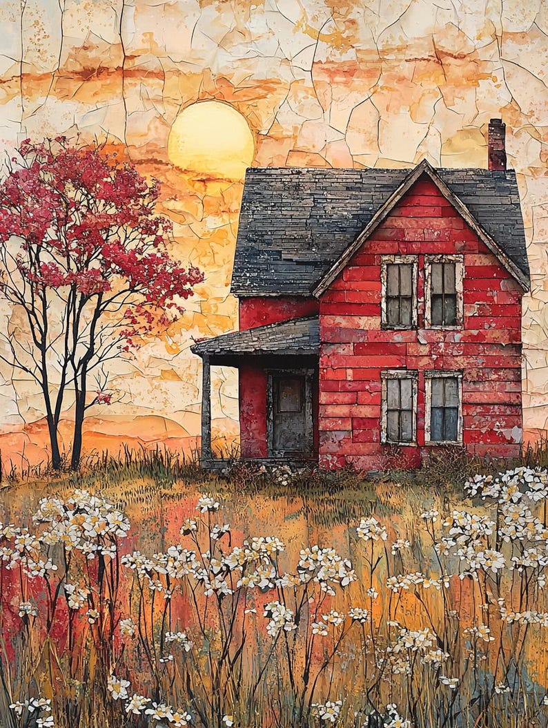 Whimsical Houses Printable Art Pages, Digital Download Paper Set ...