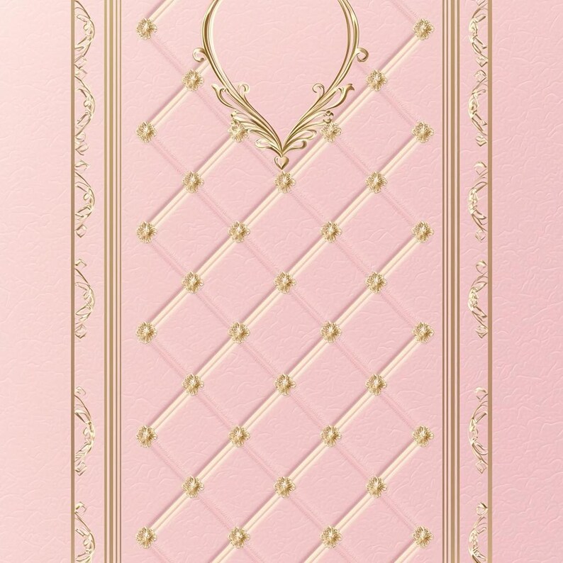 71 Gilded Pink Book Covers, Printable, Decorative, Gilded, Book Covers ...