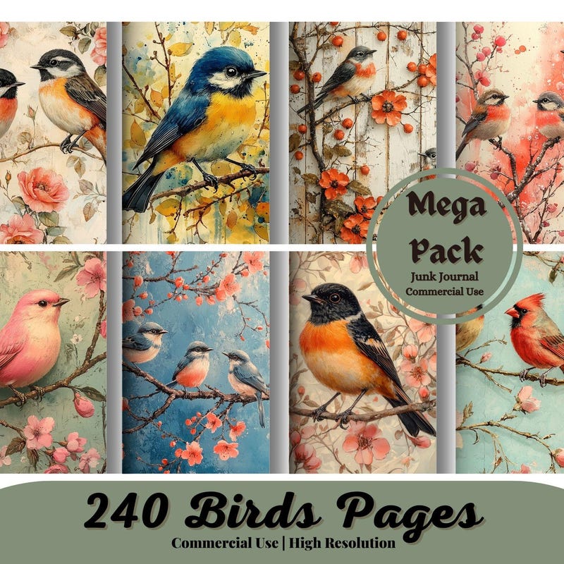 Wallpaper Branches Birds - Etsy
