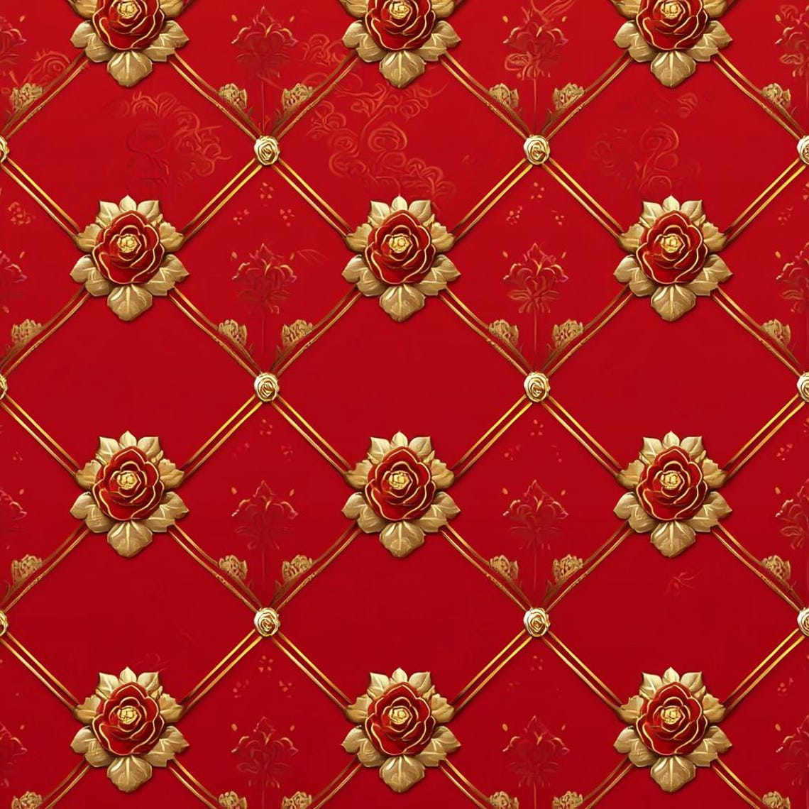 Queen of Hearts Digital Paper, Royal Heart Patterns With Harlequin ...