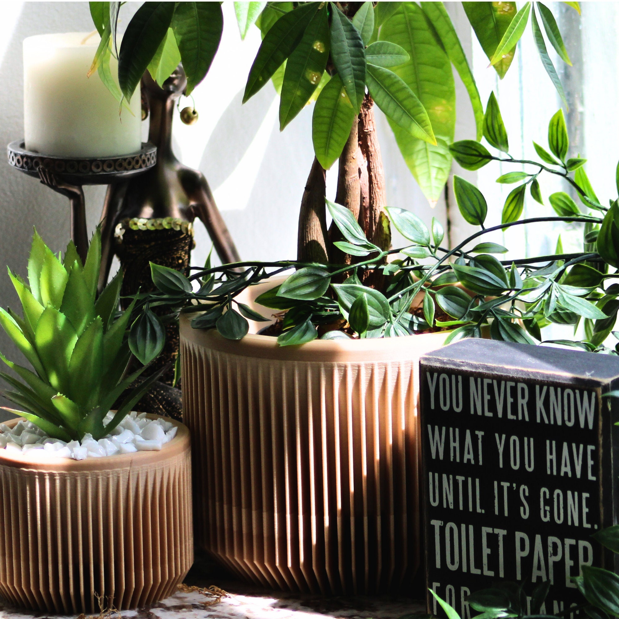 Regal Radiance / Indoor Wooden Planter Pot / A Perfect Gift for Plant ...