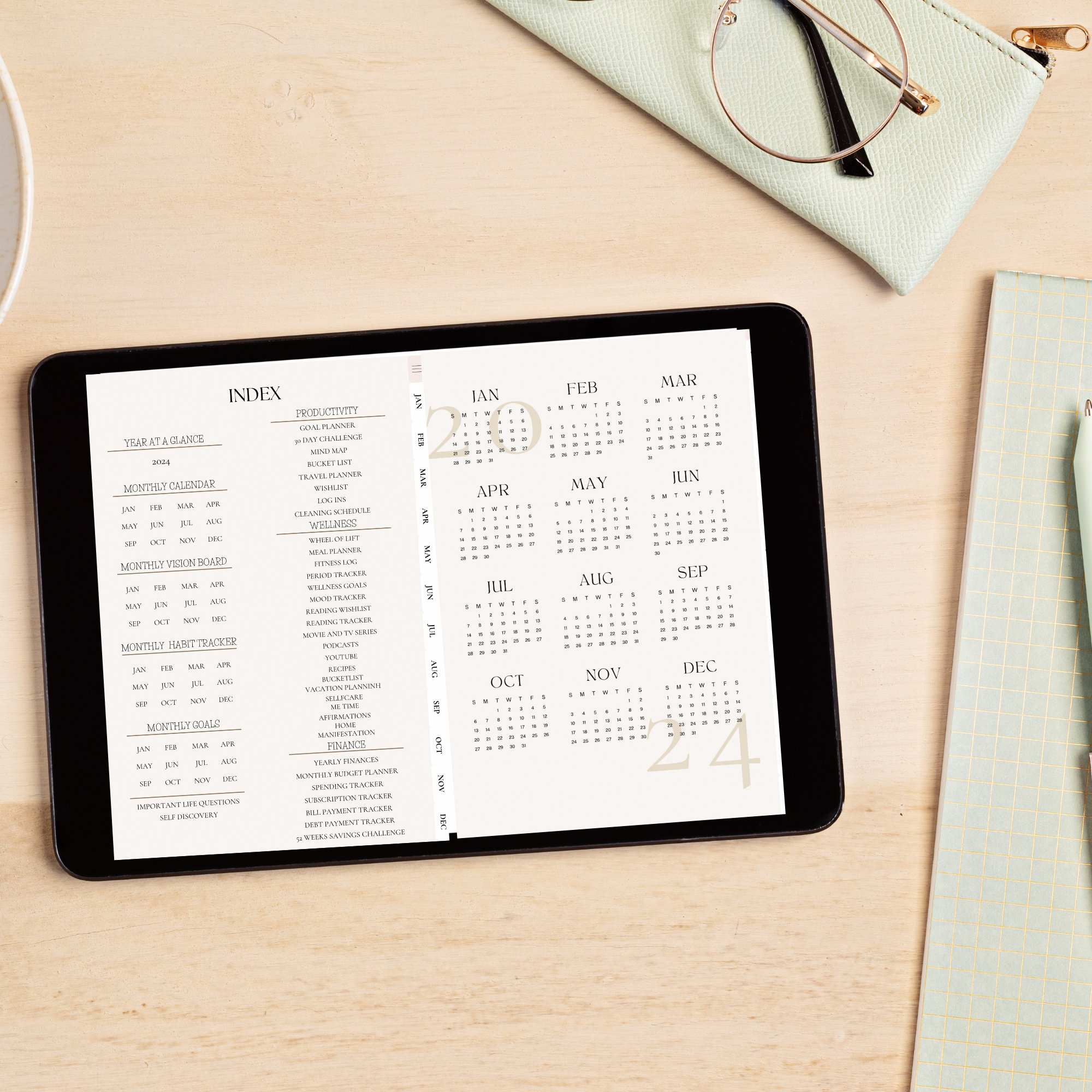 2024 Digital Planner, Lucky Girl Planner, Good Notes Planner, 2024 Good ...