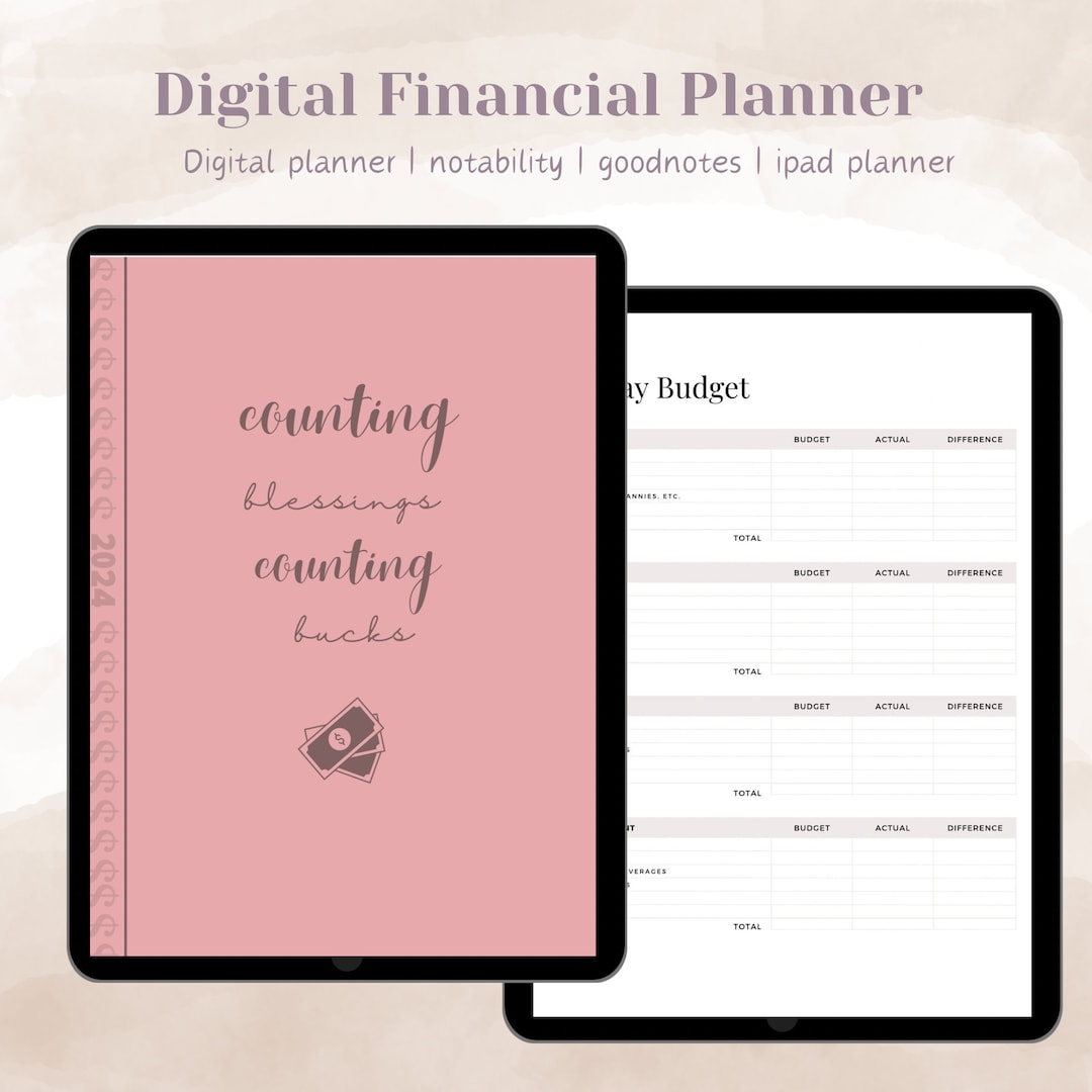 Budget Planner, Digital 2024 Planner, Good Notes Planner, Saving Money ...