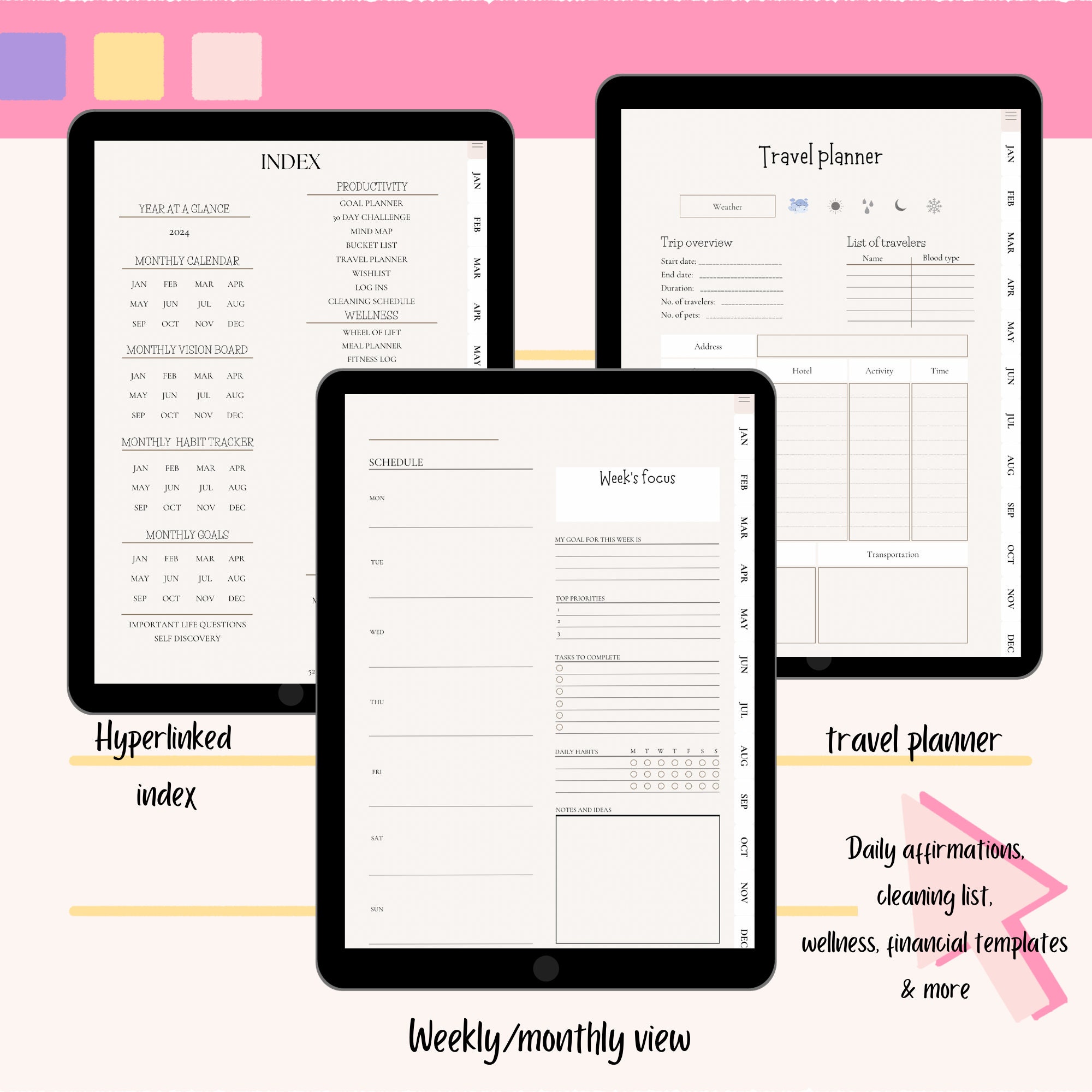 2024 Digital Planner, Lucky Girl Planner, Good Notes Planner, 2024 Good ...