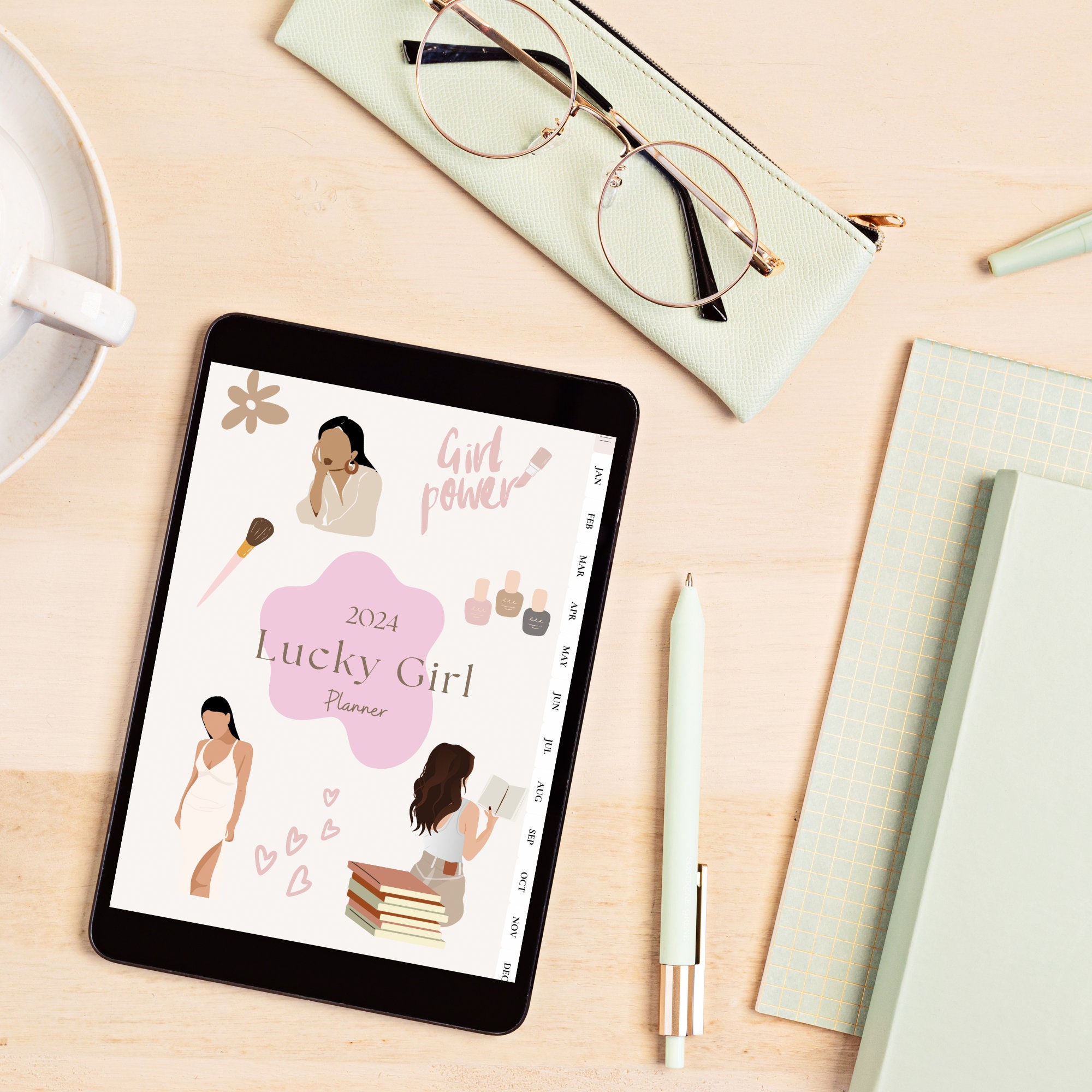 2024 Digital Planner, Lucky Girl Planner, Good Notes Planner, 2024 Good ...