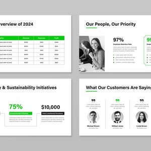 Year-end Review Powerpoint Presentation Template - Etsy