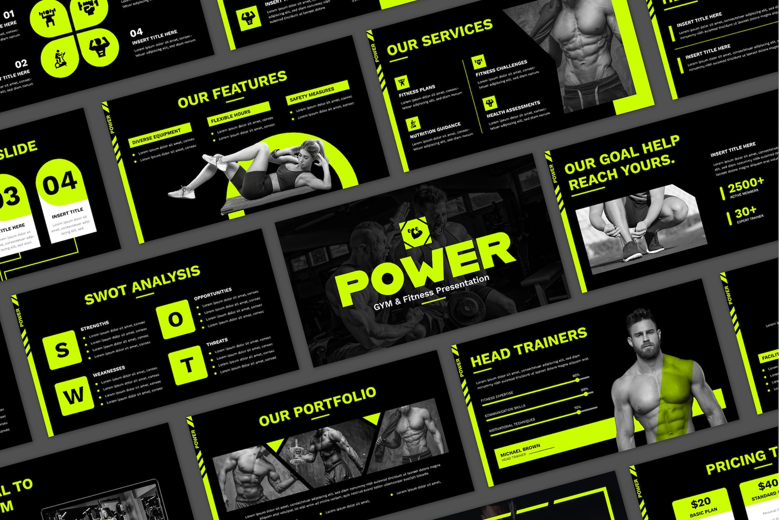 Creative GYM and Fitness Powerpoint Presentation Template - Etsy