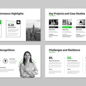 Year-end Review Powerpoint Presentation Template - Etsy