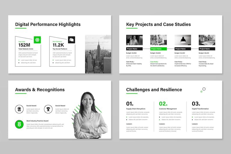 Year-end Review Powerpoint Presentation Template - Etsy