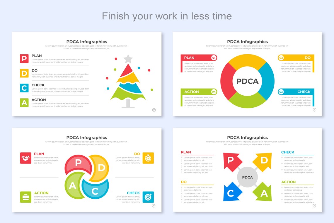 PDCA Infographics Template - Etsy