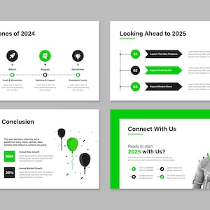 Year-end Review Powerpoint Presentation Template - Etsy