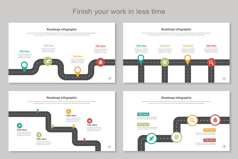 Roadmap Infographic for Business Presentation Template - Etsy