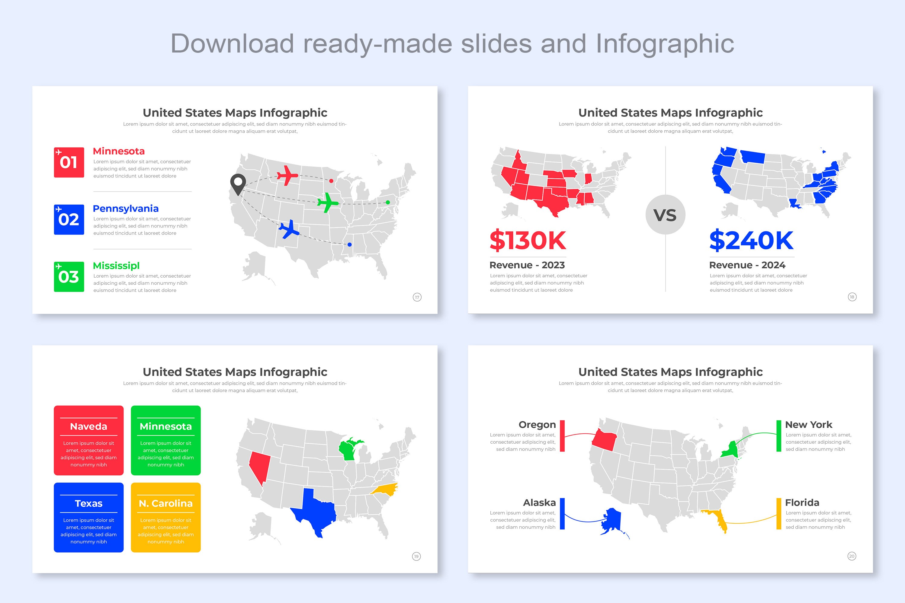 United States Maps Infographic Template - Etsy