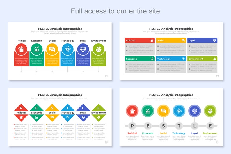 PESTLE Analysis Infographics Template - Etsy