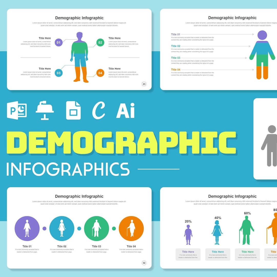 Demographic Infographic Powerpoint Presentation Template - Etsy