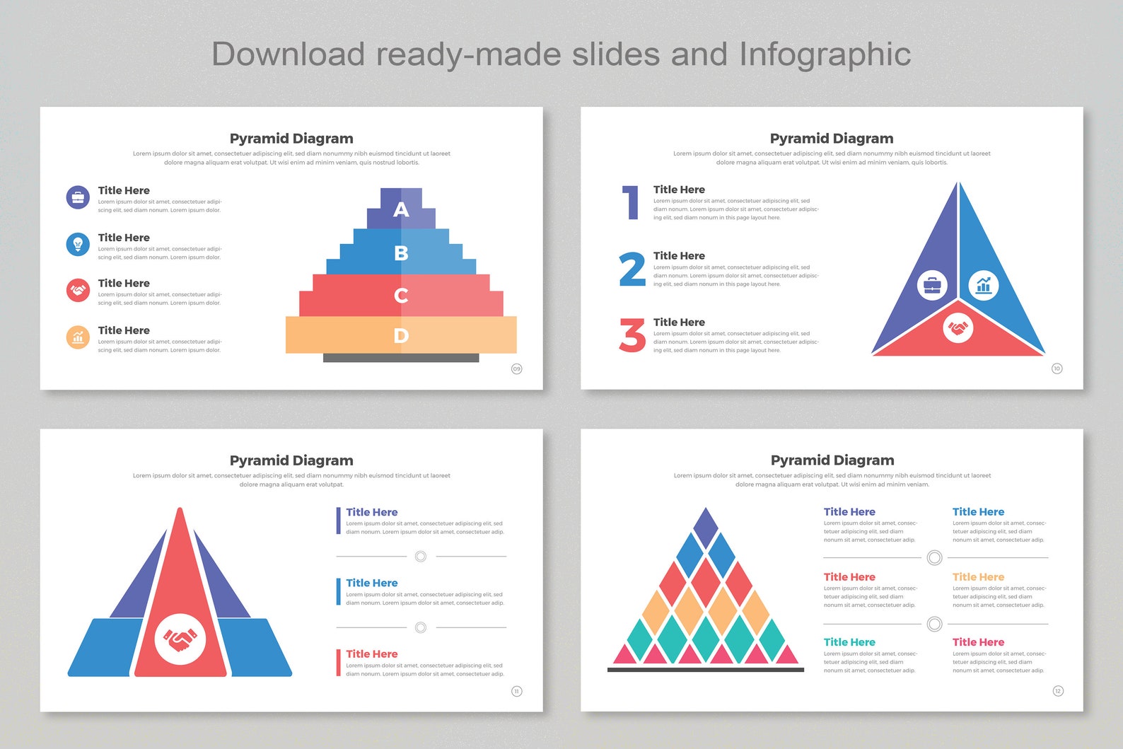 Pyramid Diagram Infographic Templates | Diagrams for Google Slide ...