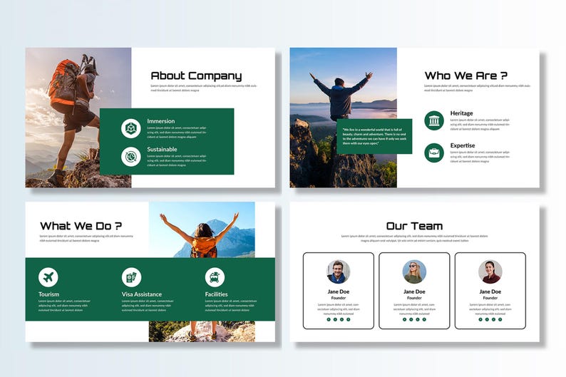 Travel Agency Powerpoint Presentation Template - Etsy
