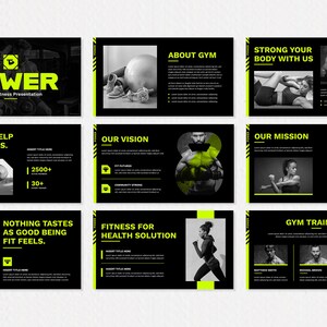 Creative GYM and Fitness Powerpoint Presentation Template - Etsy
