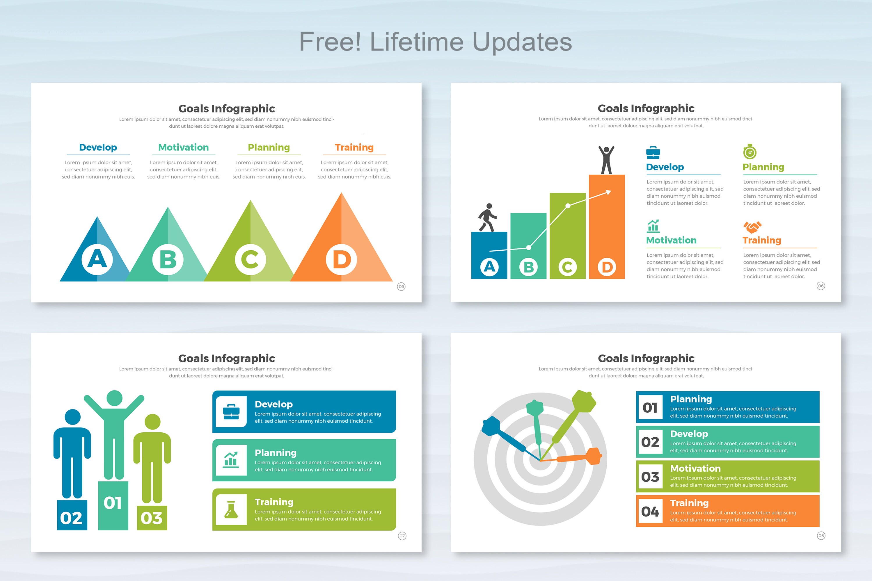 Goals Infographic Templates for Business Plan Diagrams for Google Slide ...