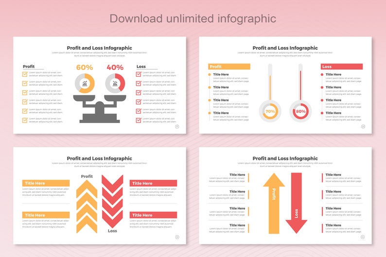 Profit and Loss Infographic Templates | Business Presentation Template ...