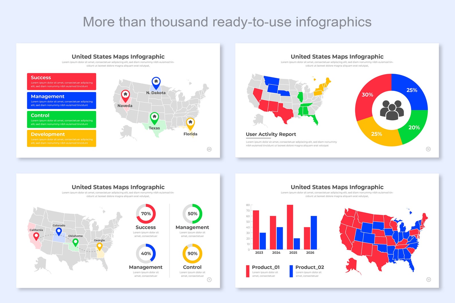 United States Maps Infographic Template - Etsy