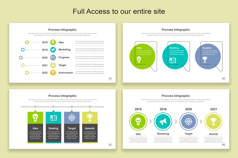 Process Infographic Template and Step by Step - Canva - Powerpoint ...