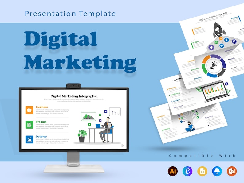 Digital Marketing Infographic Template - Etsy
